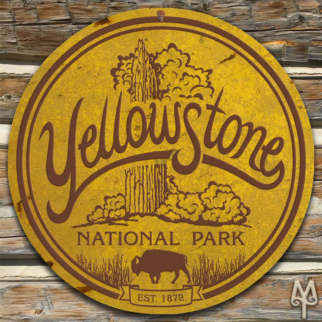 Rustic Yellowstone National Park Wall Sign - Etsy