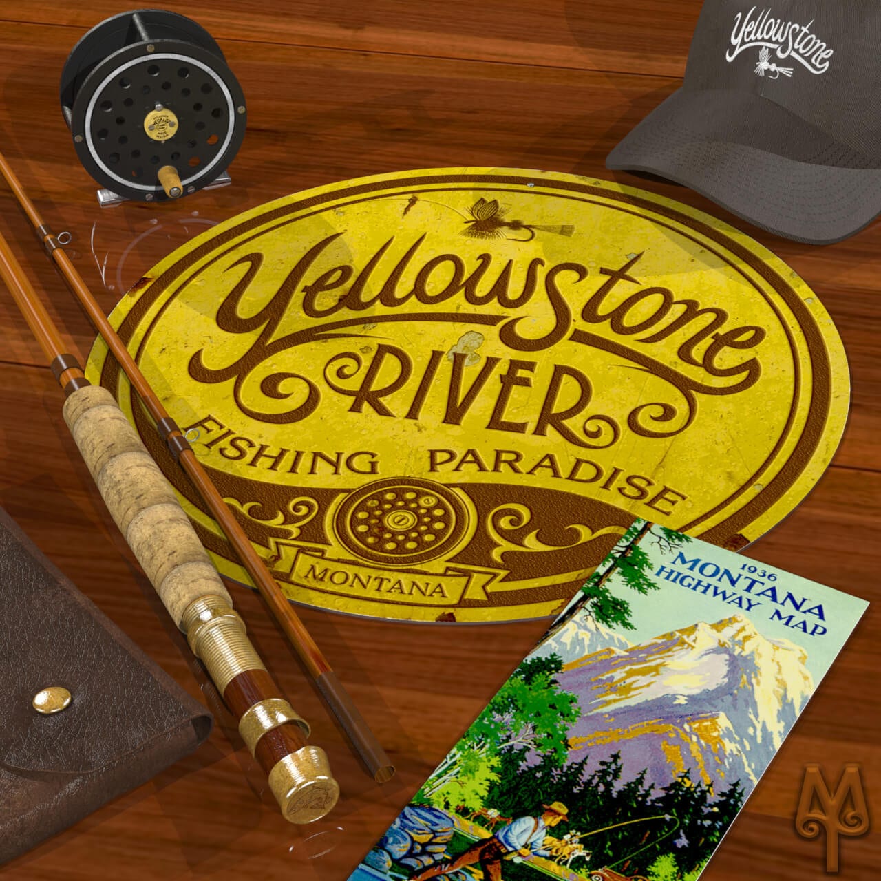 Rustic Montana Yellowstone River Fly Fishing Wall Sign - Etsy