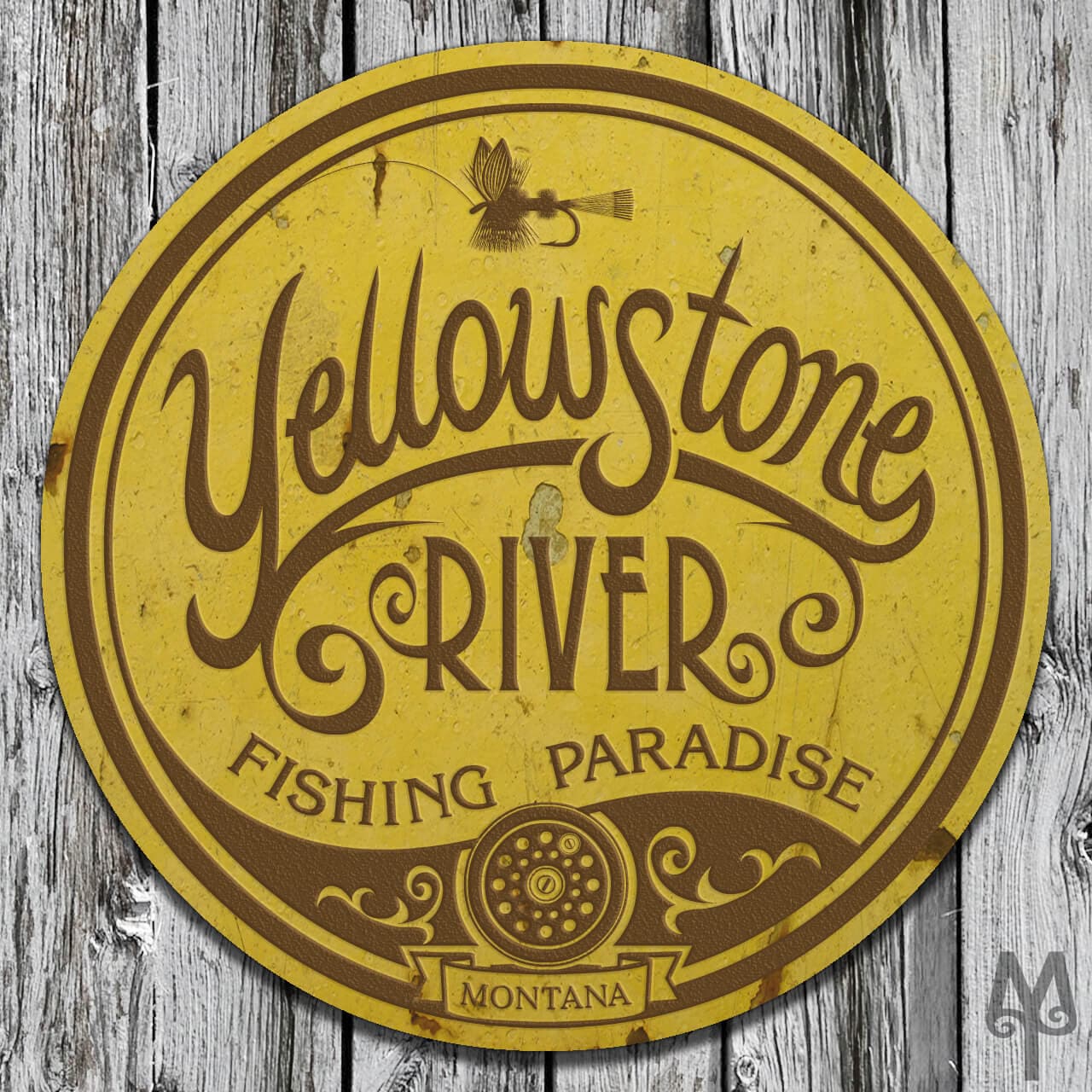 Rustic Montana Yellowstone River Fly Fishing Wall Sign - Etsy