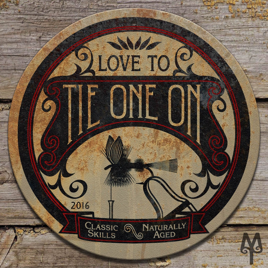 Rustic Tie One on Wall Sign - Etsy