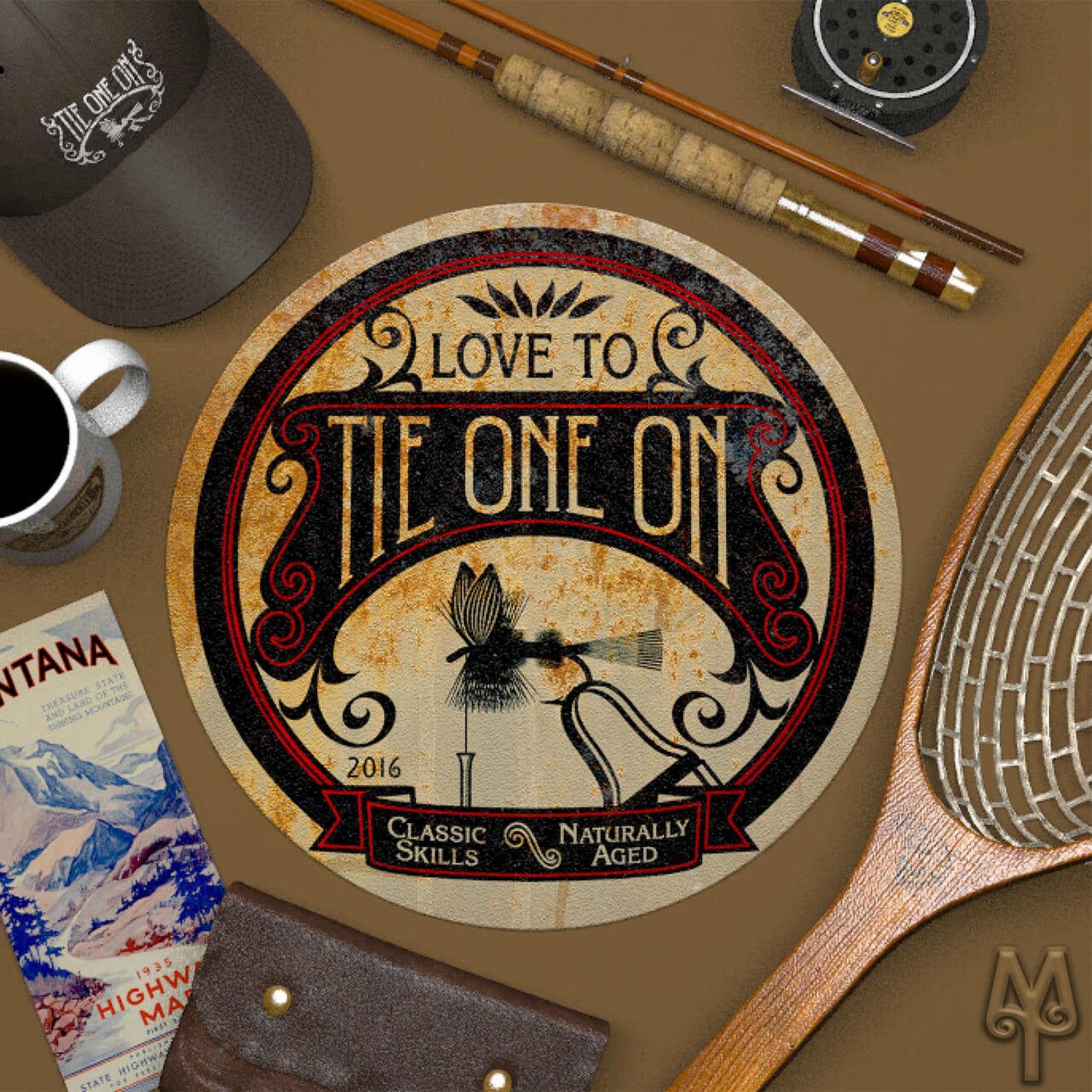 Rustic Tie One on Wall Sign - Etsy