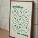 Good Things Are Coming Poster, Green Positive Thinking Wall Art ...