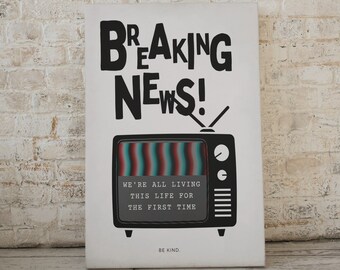 Breaking News Poster - Etsy