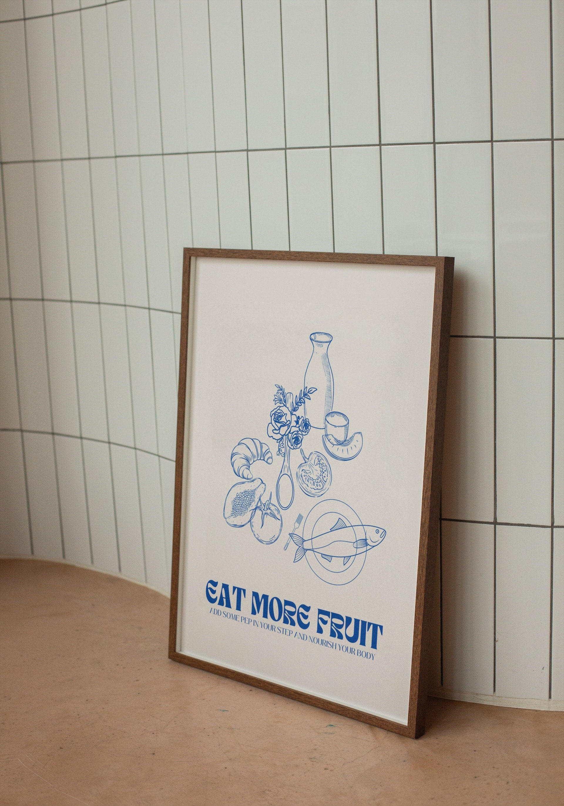 Eat More Fruit Print Vintage Food Poster Digital Download - Etsy