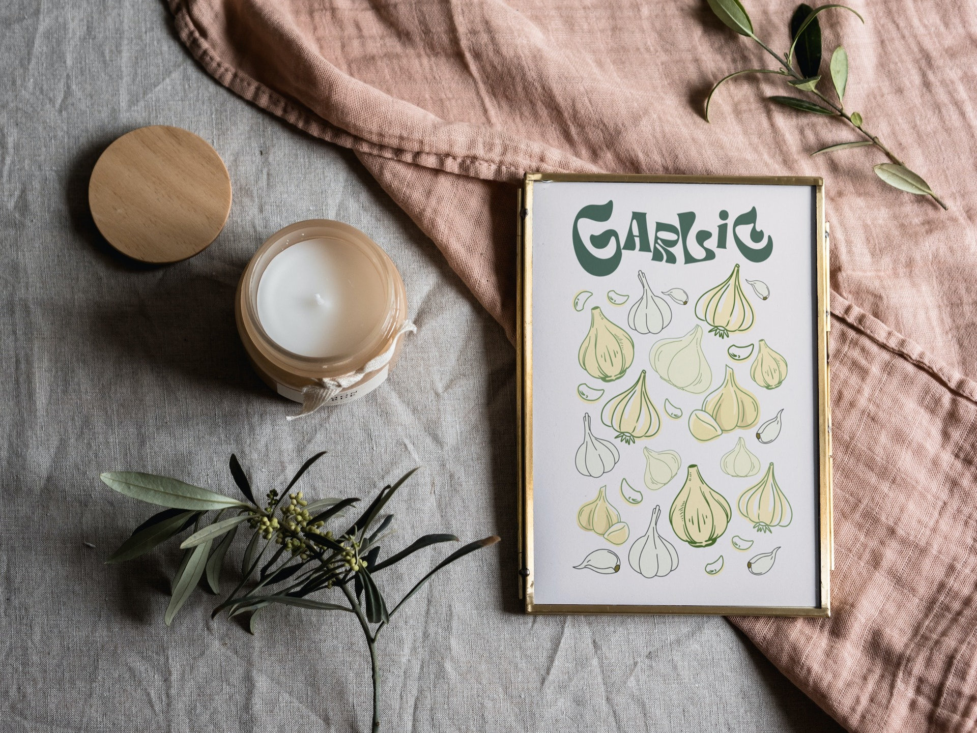 Garlic Wall Art, Garlic Girl Poster Kitchen Decor, Funky Vegetable ...