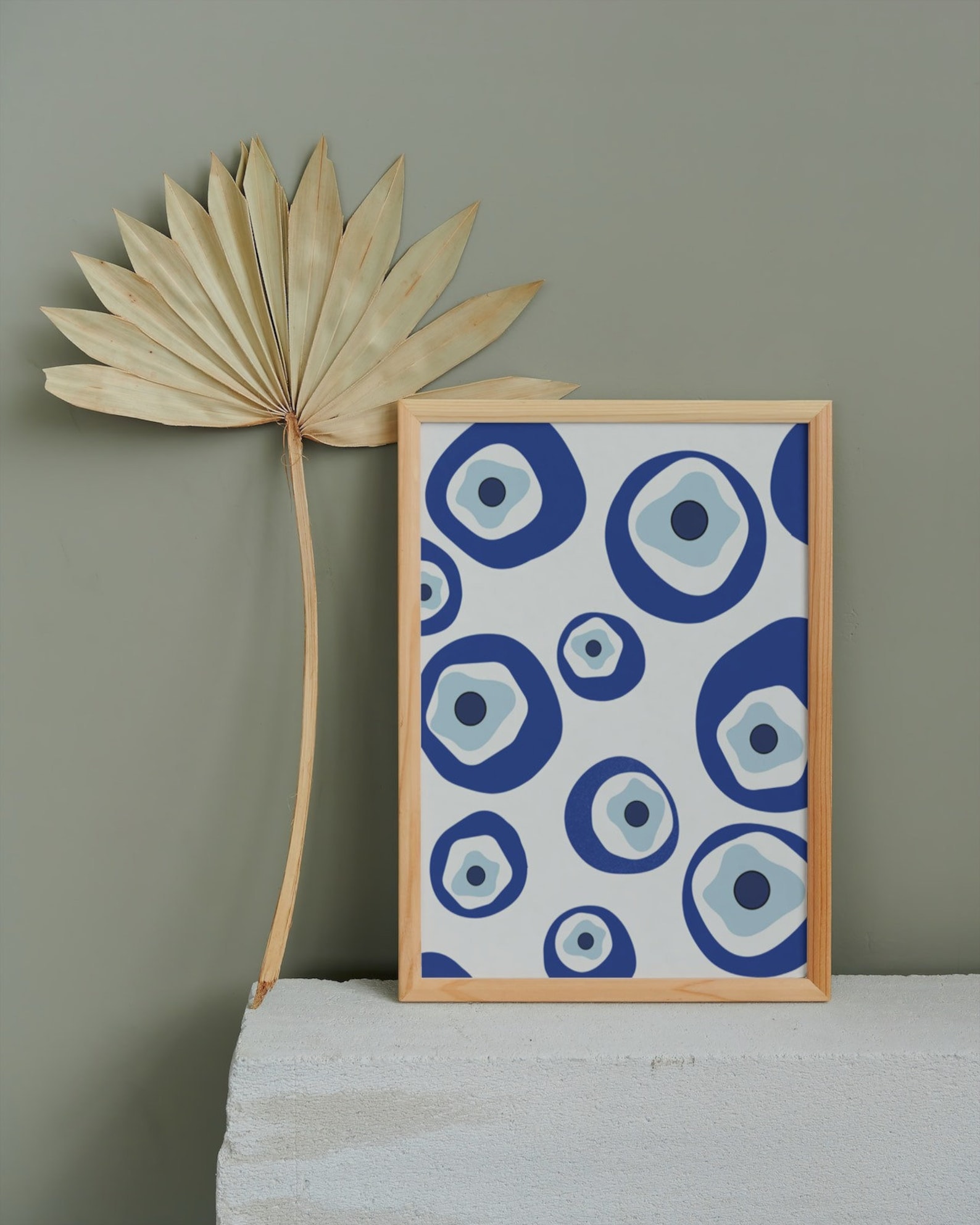 Evil Eye Art Print Evil Eye Poster Blue Evil Eye Protection Printable ...