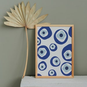 Evil Eye Art Print | Evil Eye Poster | Blue Evil Eye | Protection ...
