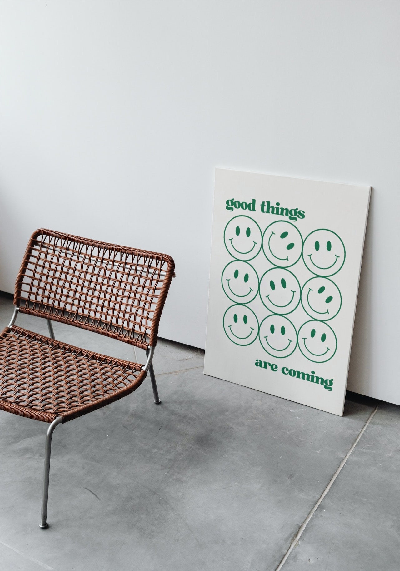 Good Things Are Coming Poster, Green Positive Thinking Wall Art ...