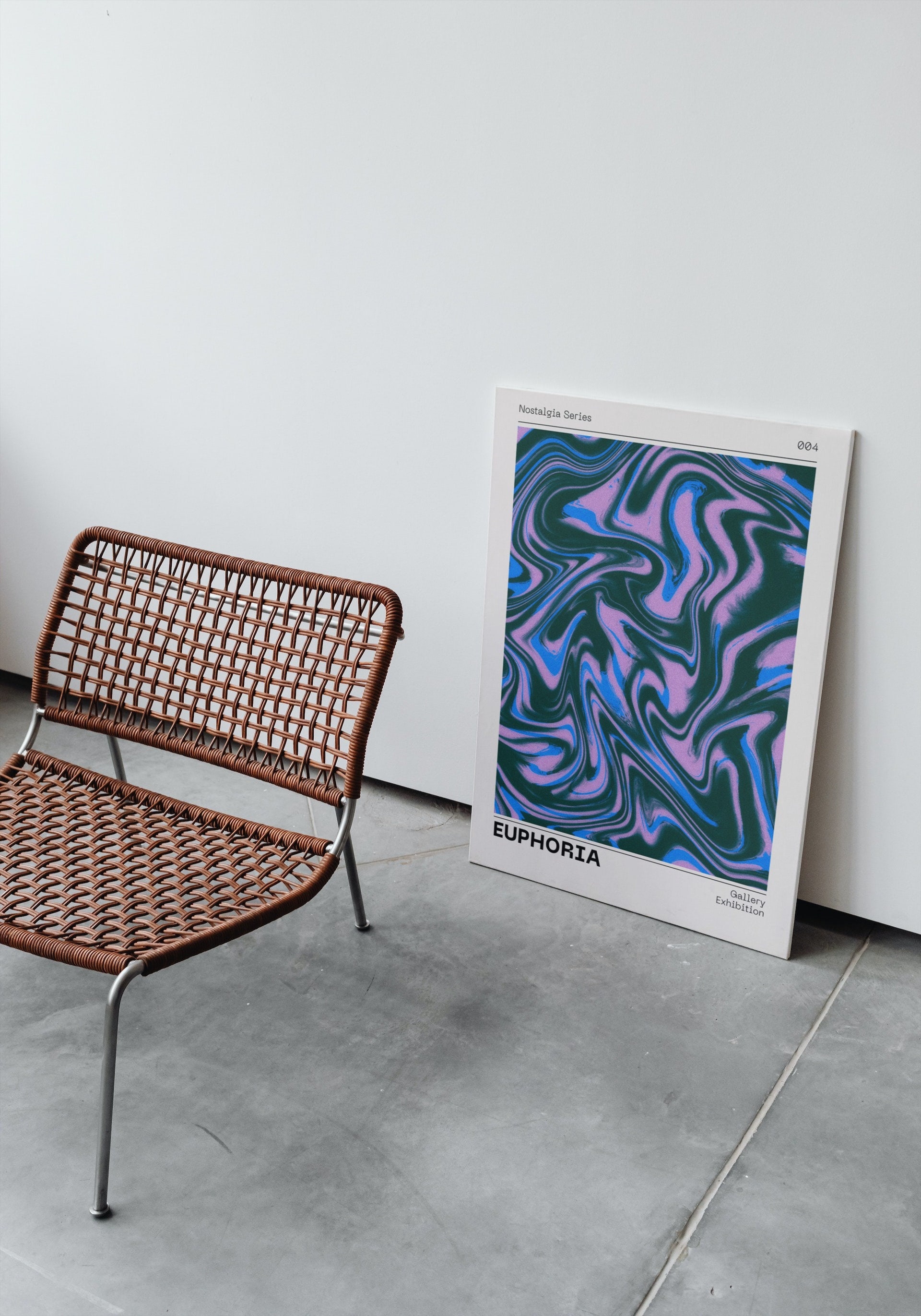 Euphoria Aura Poster, Retro Gradient Poster, Purple Blue Grainy ...