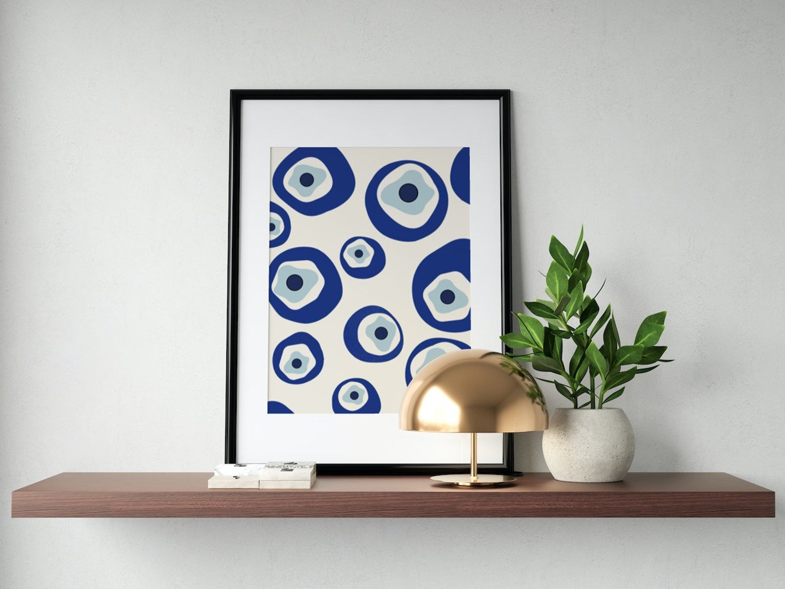 Evil Eye Art Print Evil Eye Poster Blue Evil Eye Protection Printable ...