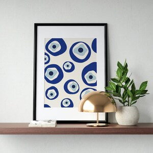 Evil Eye Art Print | Evil Eye Poster | Blue Evil Eye | Protection ...