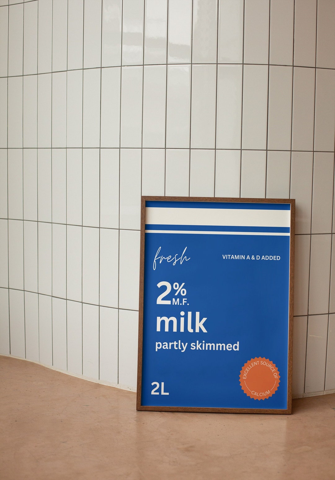 Milk Poster | Canadian Bagged Milk Print | 2% Milk Wall Art | Kitchen ...