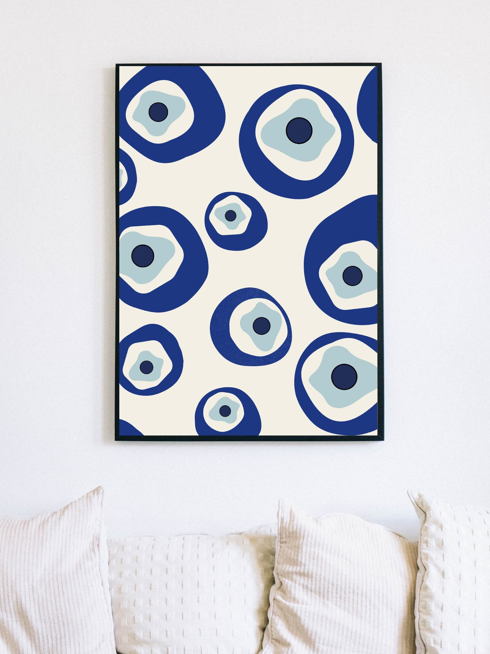 Evil Eye Art Print Evil Eye Poster Blue Evil Eye Protection Printable ...