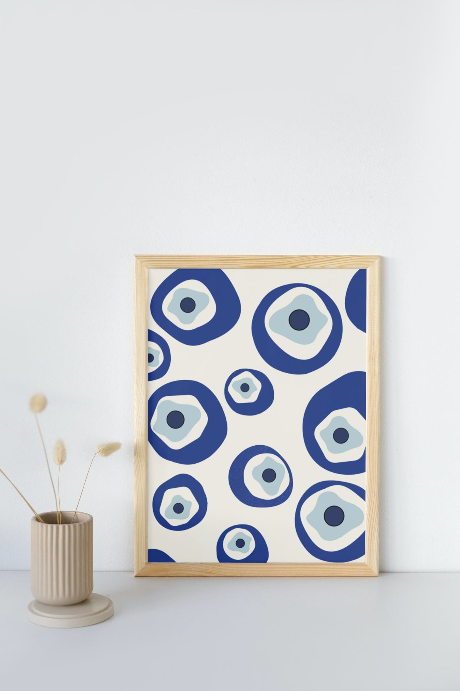 Evil Eye Art Print Evil Eye Poster Blue Evil Eye Protection Printable ...