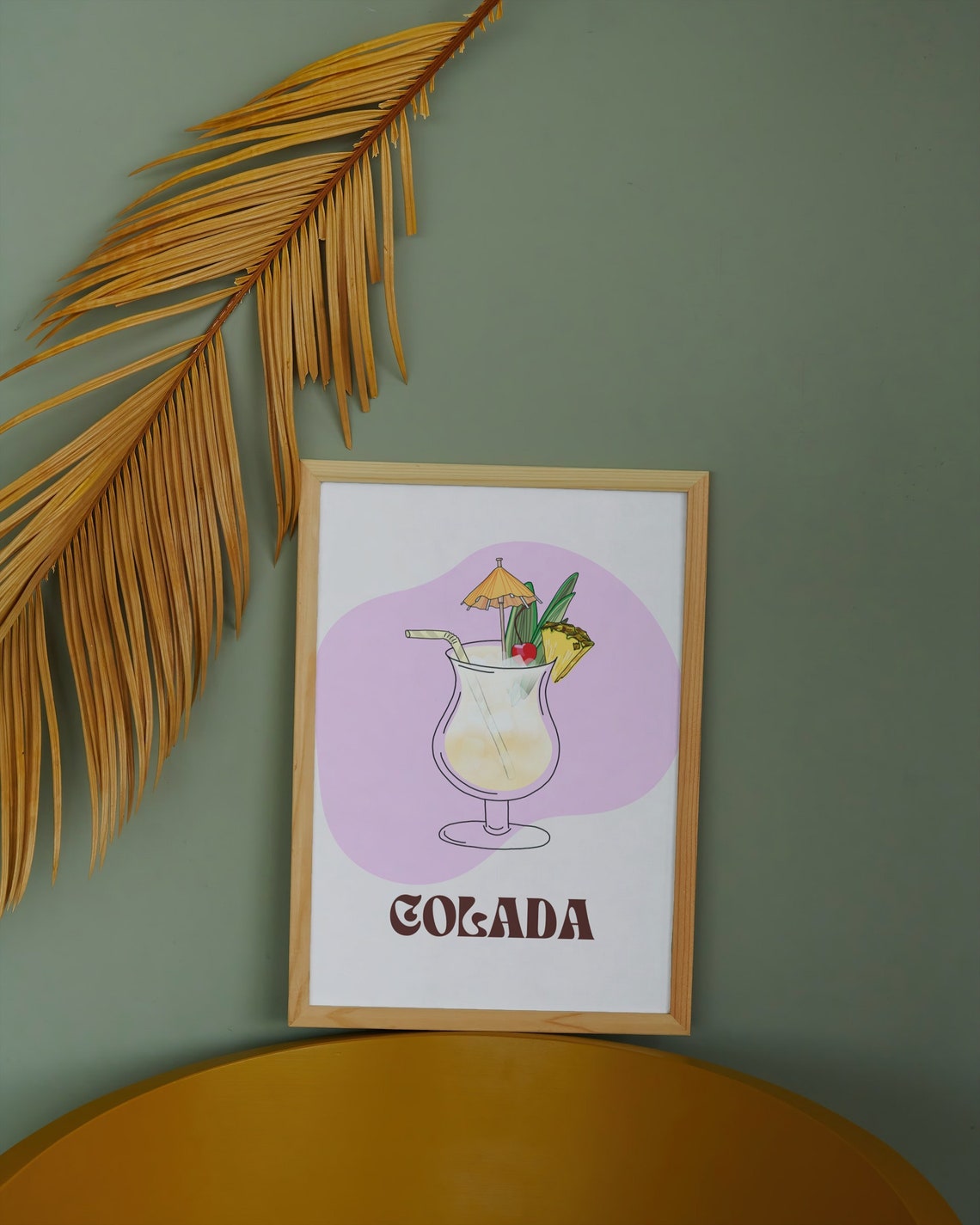 Pina Colada Print, Pina Colada Cocktail Poster, Cocktail Prints ...