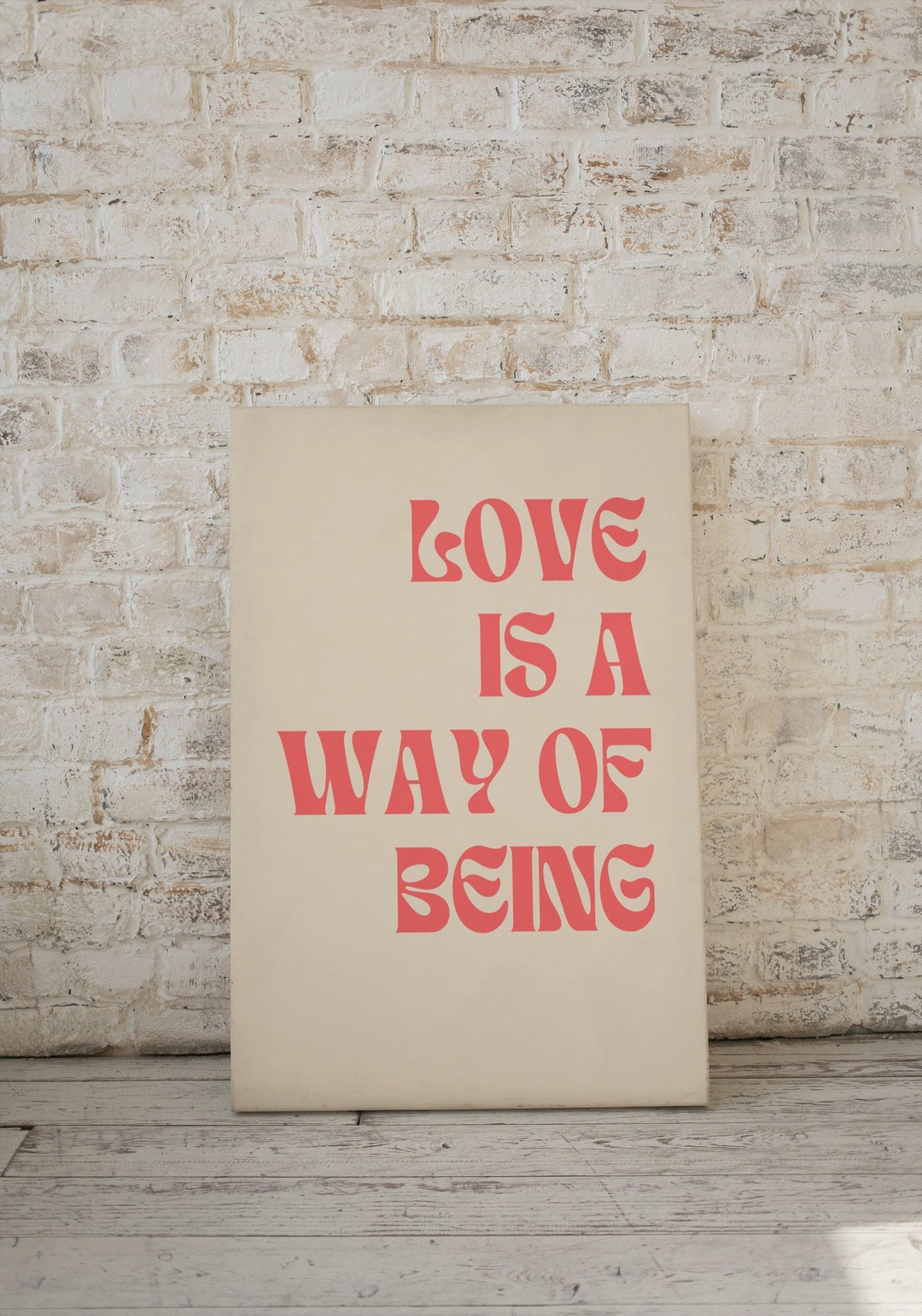Love is a Way of Being Typography Poster, Instant Digital Wall Art ...