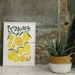 Lemons Wall Art, Lemon Poster Kitchen Decor, Funky Fruit Poster, Lime ...