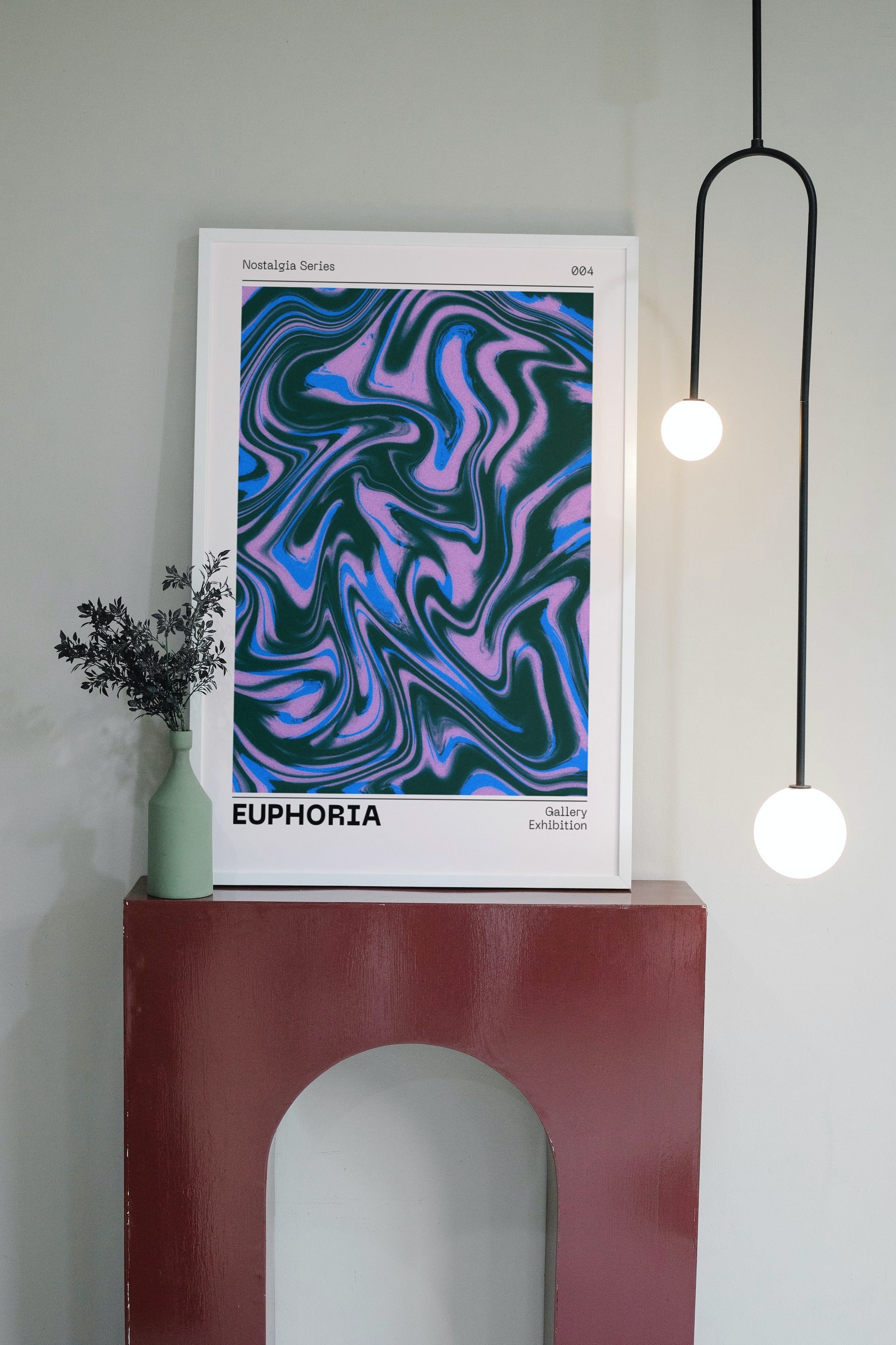 Euphoria Aura Poster, Retro Gradient Poster, Purple Blue Grainy ...