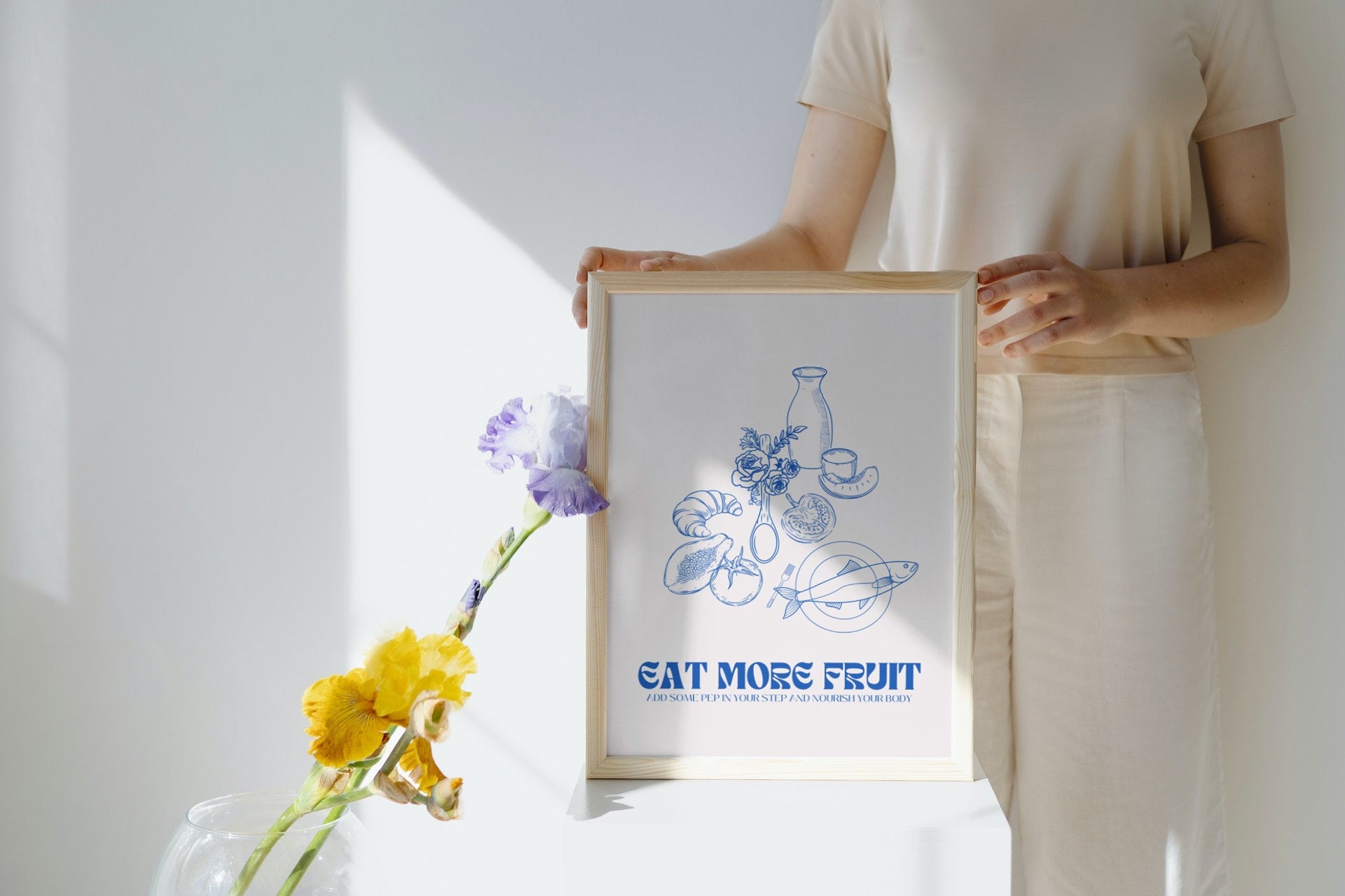 Eat More Fruit Print Vintage Food Poster Digital Download - Etsy