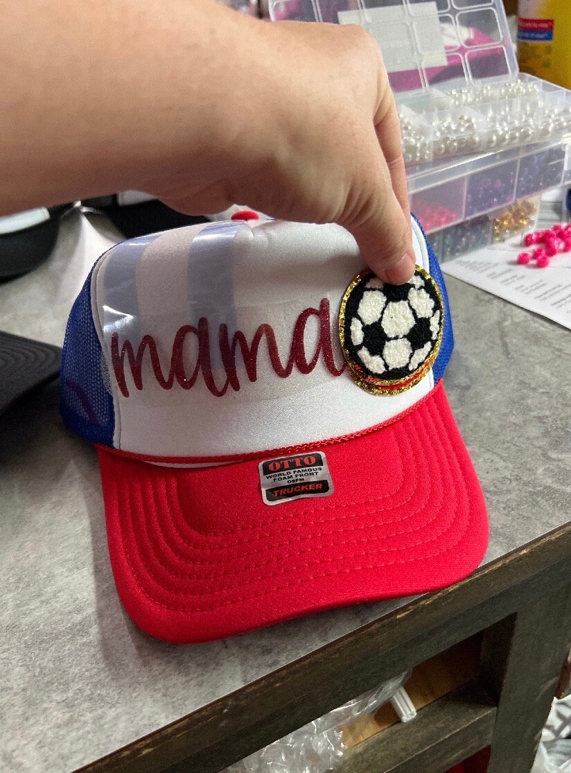 Baseball Mom Trucker Hat With Player’s Number & Custom Chain T-ball ...