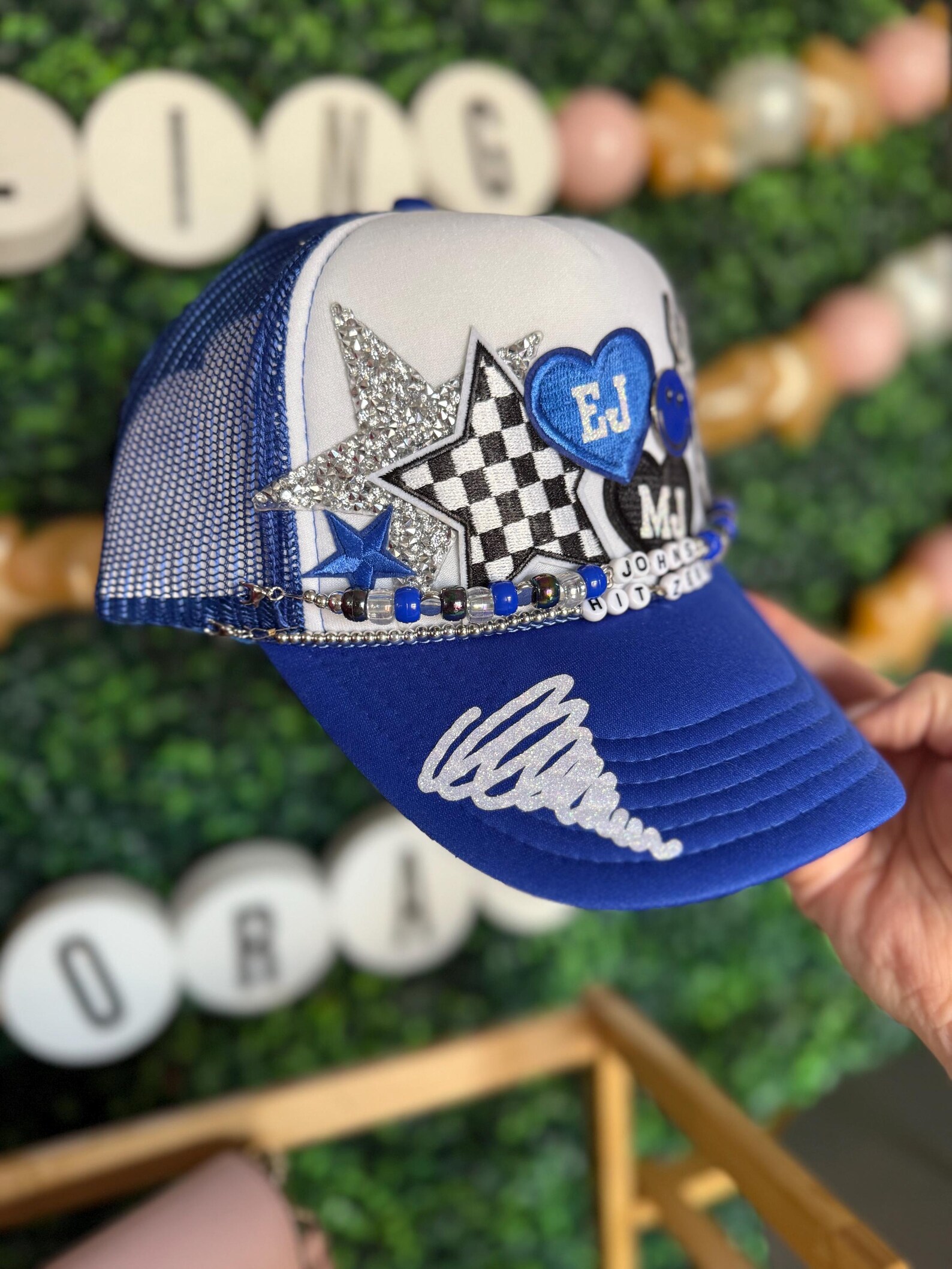 Everything Cheer Mom Mama Trucker Hat With Custom Chain Mama Snap-back ...