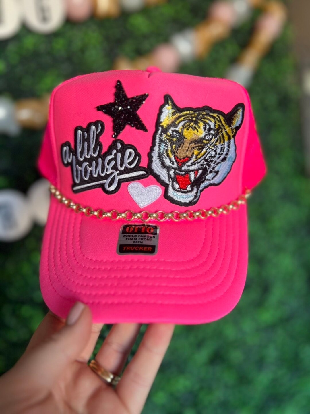 Bougie Babe Trucker Hat With Tiger Snap-back Otto Ball Cap - Etsy