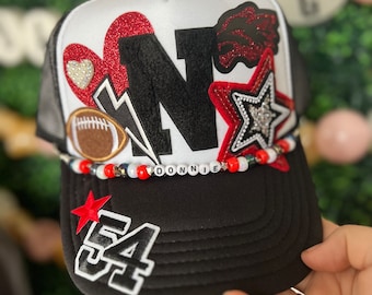 Everything Football Mama Trucker Hat Chain High School Spirit Friday ...