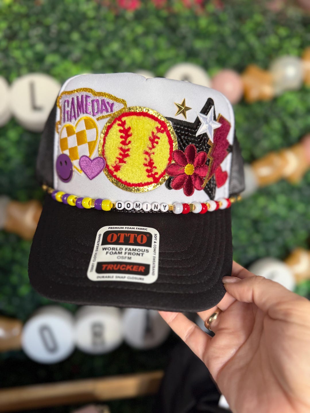 House Divided Baseball Softball Glove Mom Trucker Hat With Custom Chain ...