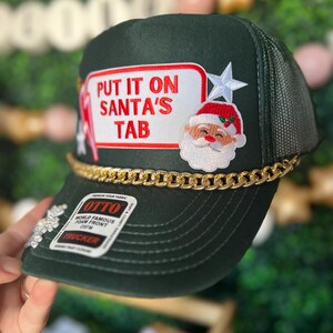 Put It on Santa’s Tab Christmas Trendy Trucker Hat With Custom Chain ...