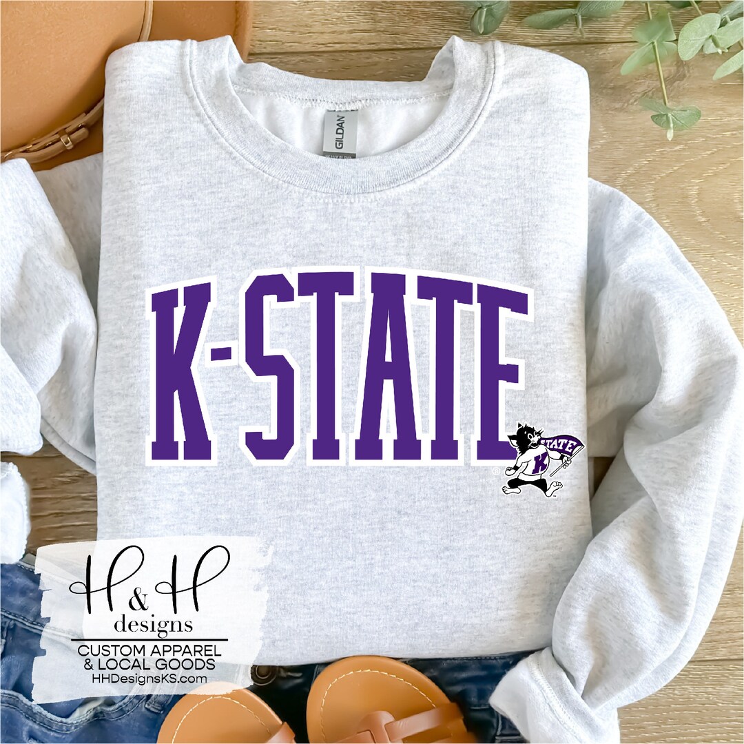 Purple K-state Arch With Willie Gildan Crewneck Sweatshirt K-state ...