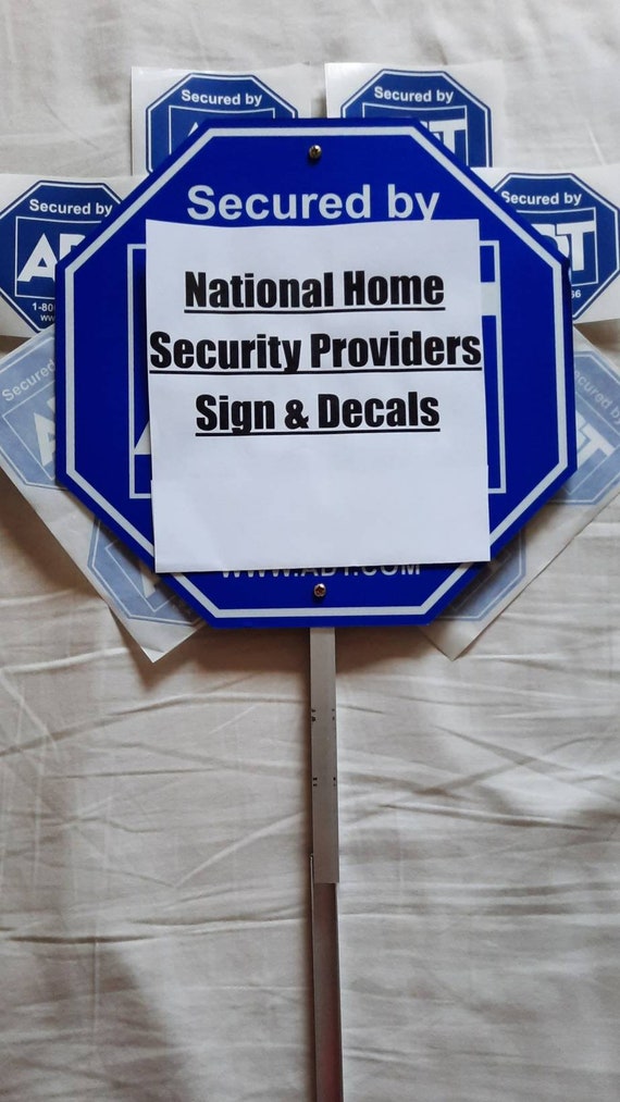 Authentic ADT Sign & 8 Decals 33% or 20 off Only 40 Canadian - Etsy