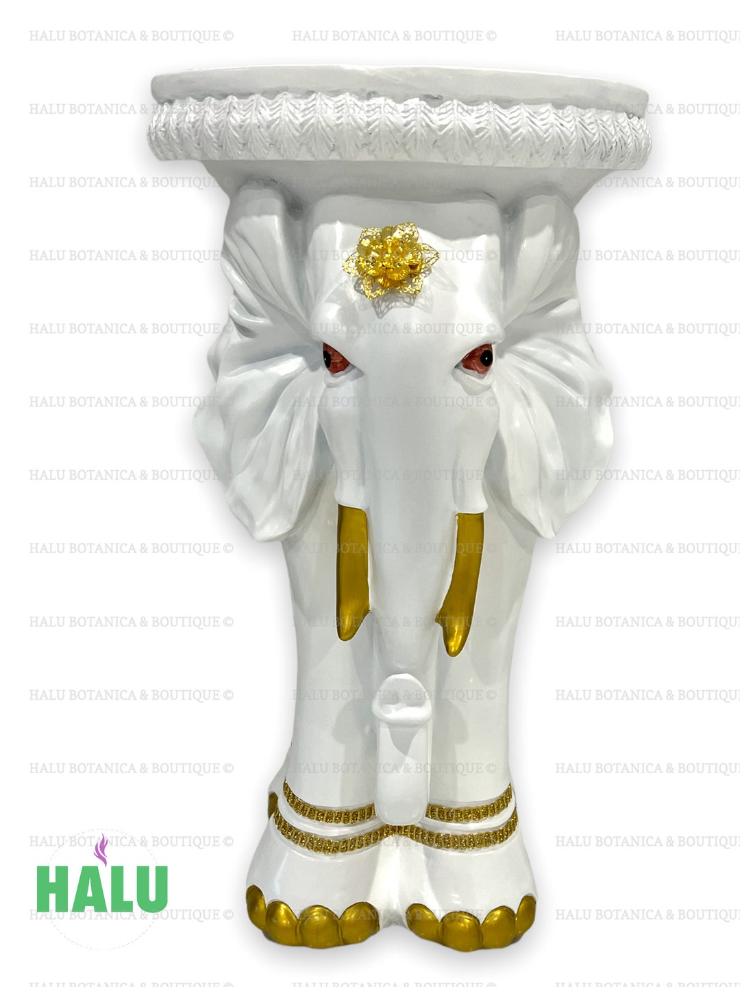 White Elephant Pedestal IFA or Santo/ Pedestal Dorado Elefante Para ...