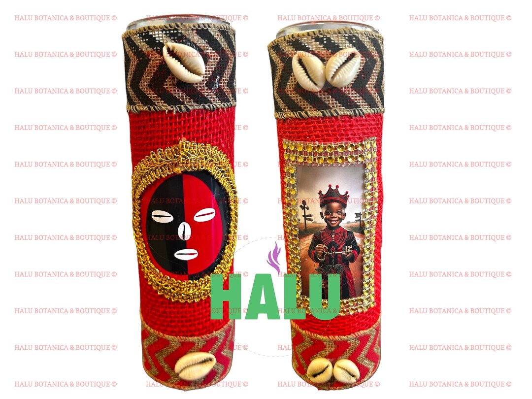 Elegua Eshu Candle Vela Para Elegua Santeria Etsy