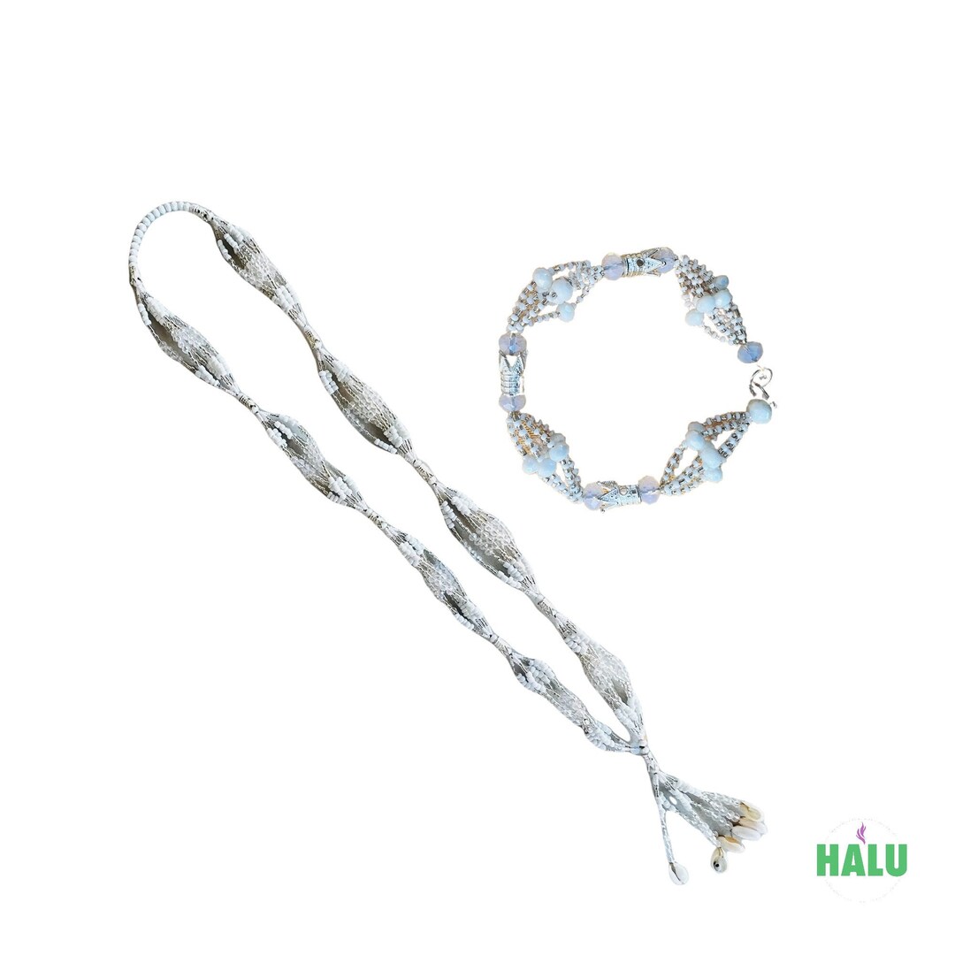 25” Collar De Mazo Obatala Con Ilde / Obatala Mazo Collar Con Ilde 25 ...