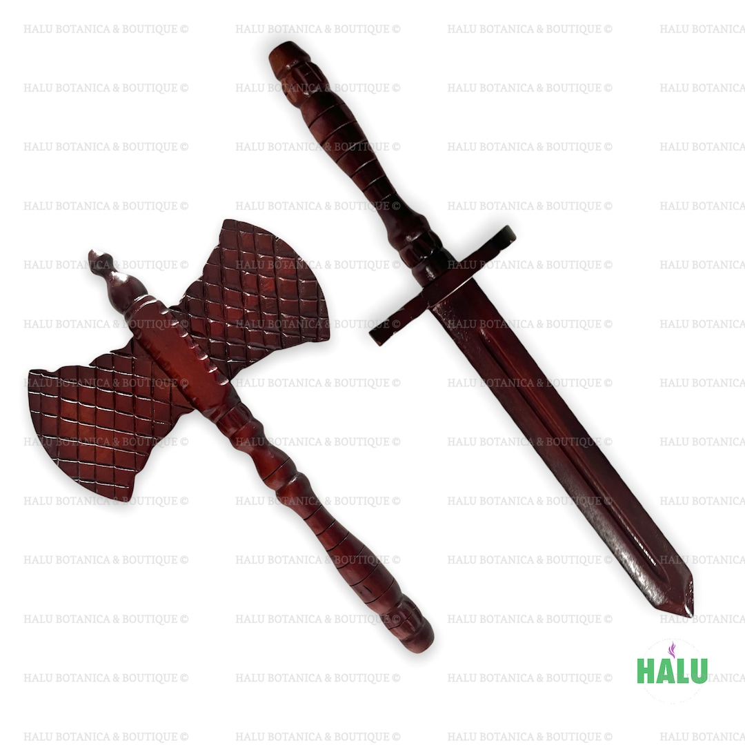 Combo Hacha Y Espada Madera De Shango/shango Wood Axe & Sword Combo - Etsy