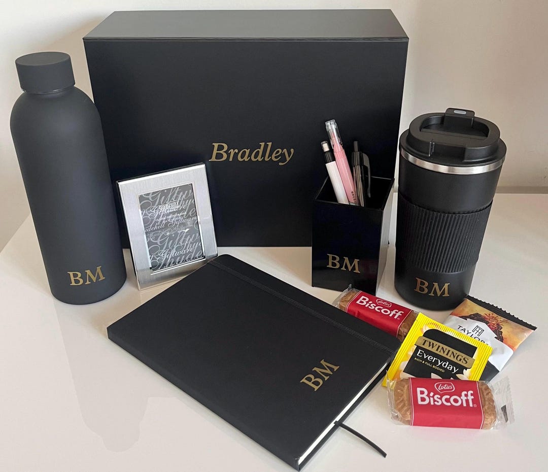 Personalised New Job Gift Hamper. University Starter Gift. Water Bottle ...