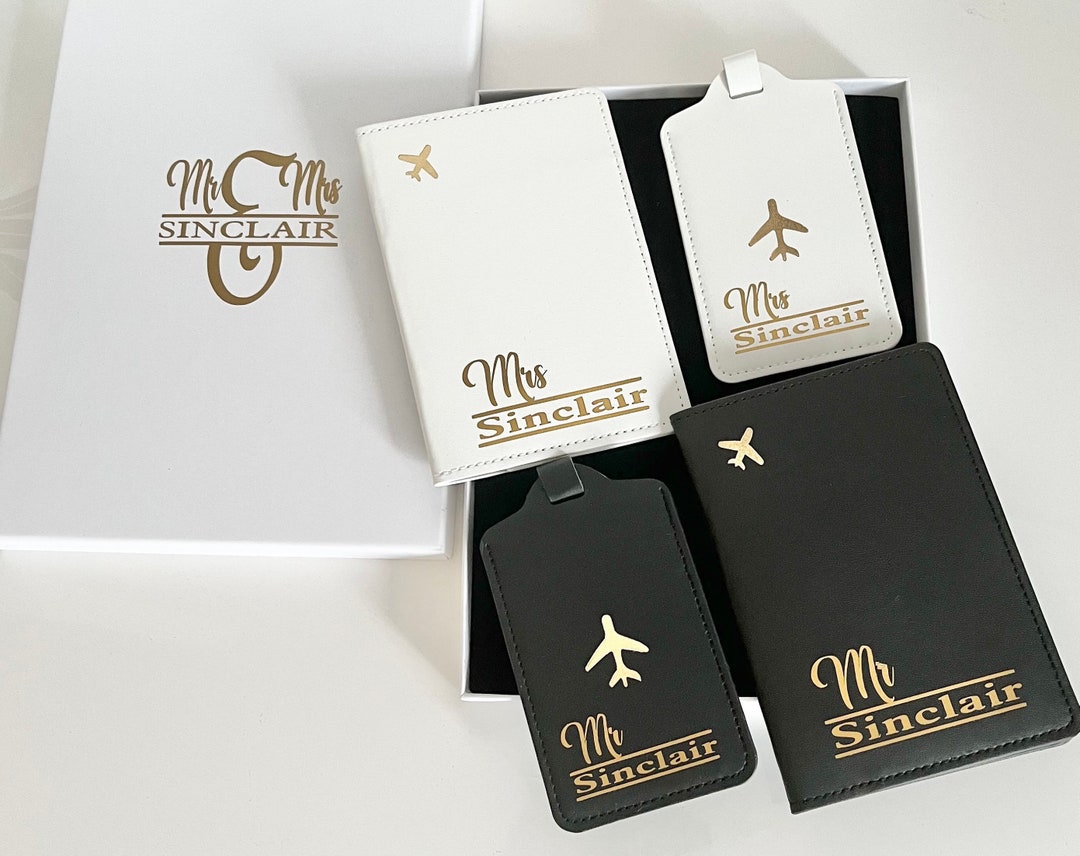 Personalised Couples Passport Covers & Suitcase Tags in Personalised ...