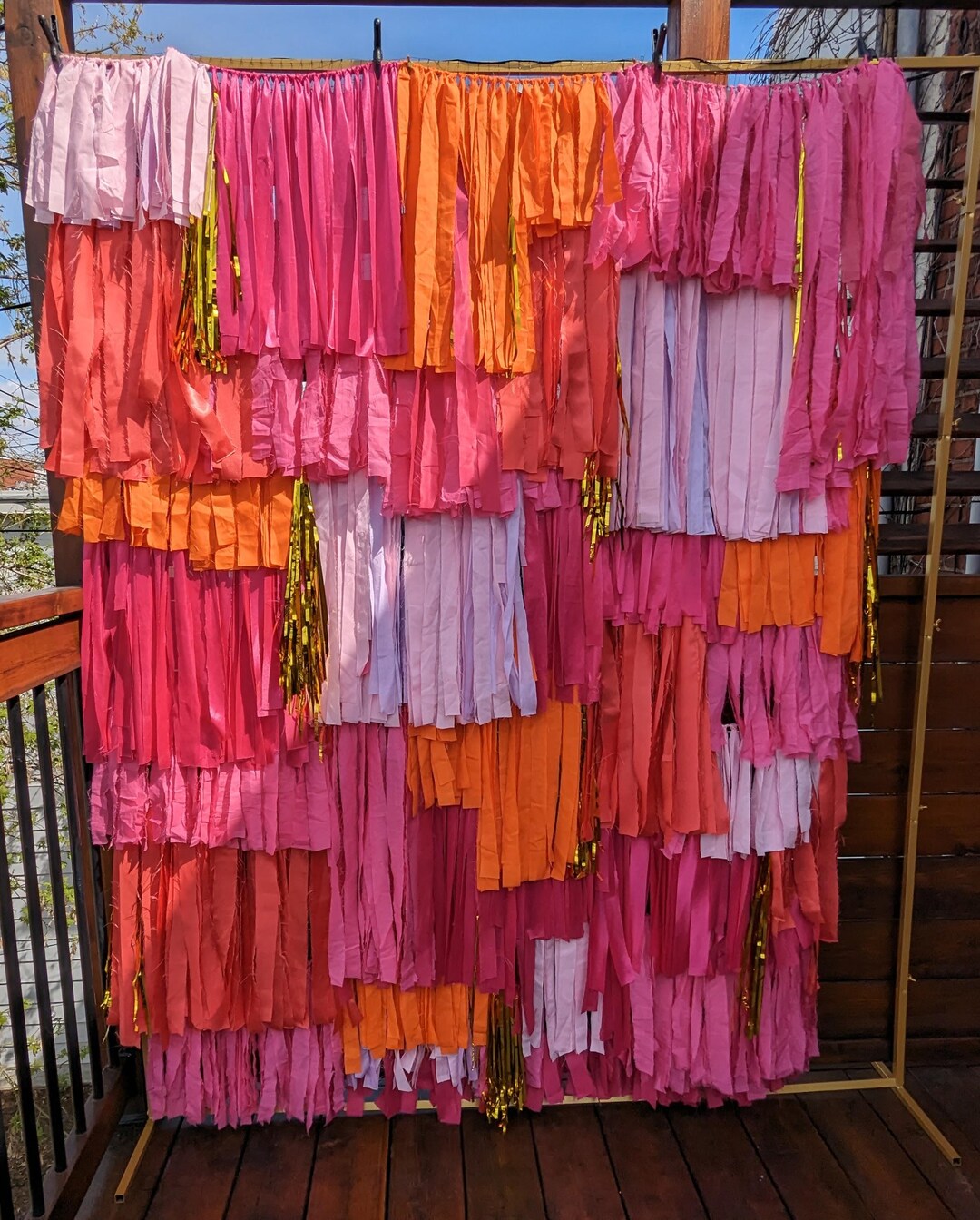 Fabric Fringe Wall Party Backdrop for Birthday, Baby Shower or Wedding ...