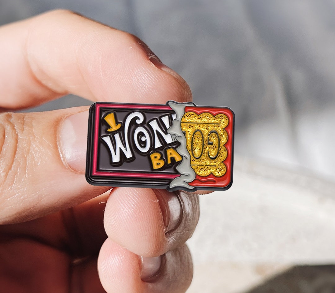 Willy Wonka Golden Ticket Chocolate Bar Enamel Pin - Etsy Australia