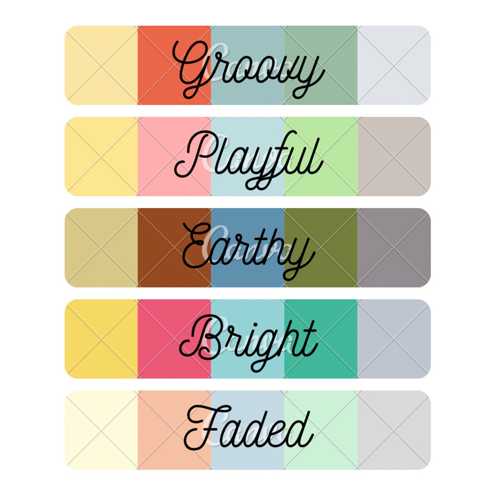 DIGITAL TCM 5 Element Poster Colorful Rainbow Sheng Ke Cycle Wood, Fire ...