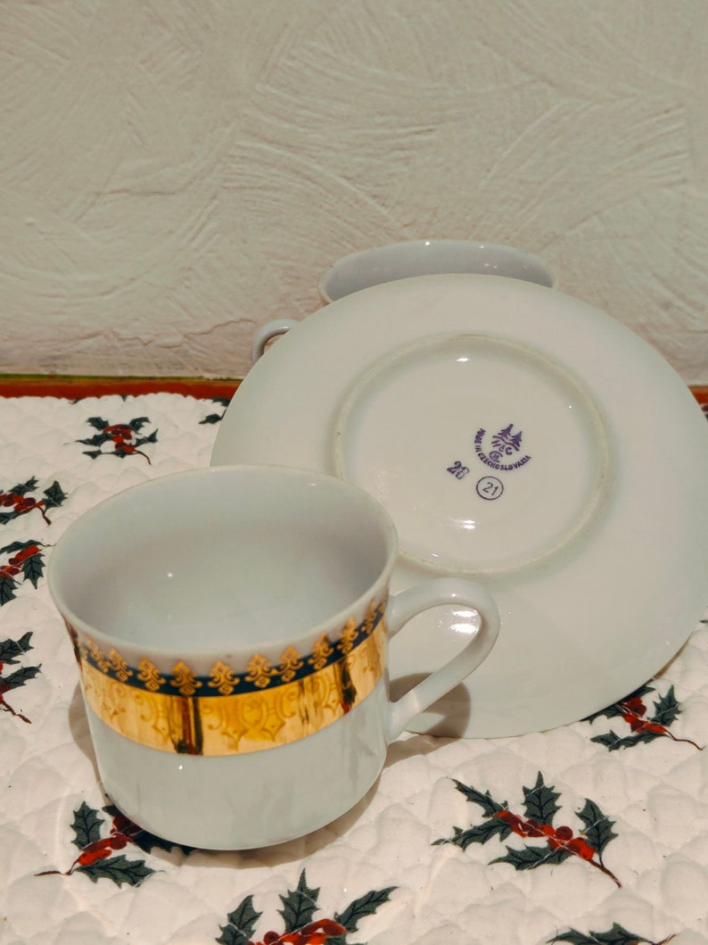 Set of Two Vintage H&C Czechoslovakia Porcelain Tea Cup and Saucer Set ...