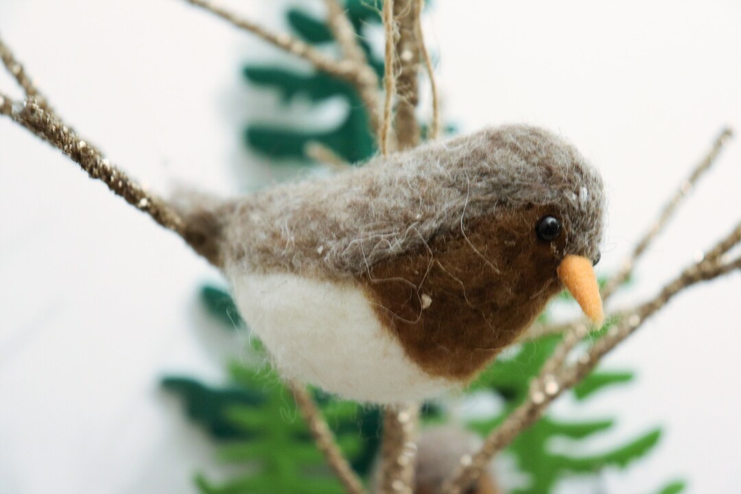 Exclusive Felted Woolen Bird Toy Ornament for Xmas Home Decor Wool - Etsy