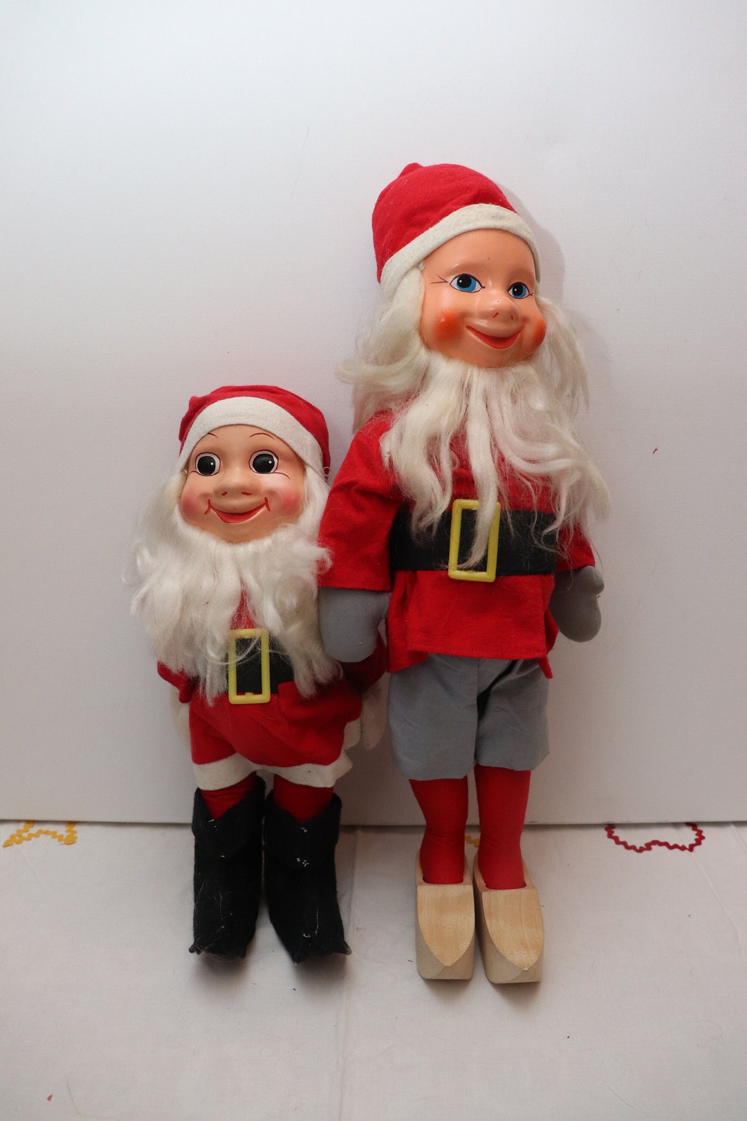 Vintage Swedish Collectible Tomte Doll Celluloid Face Wearing Wooden ...