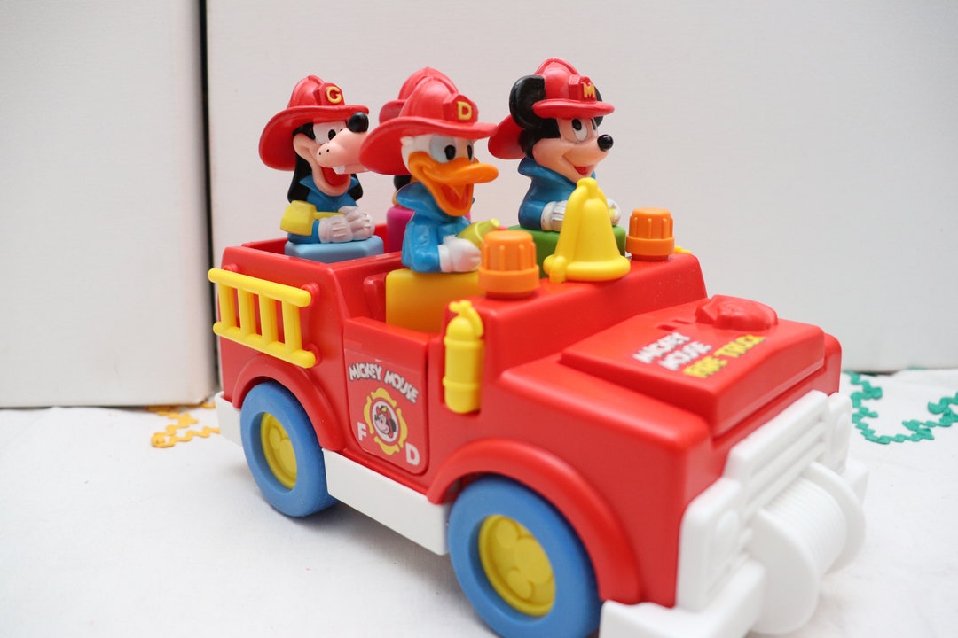 Original Vintage 1989 Mattel Disney Mickey Mouse Fire Truck Toy - Etsy