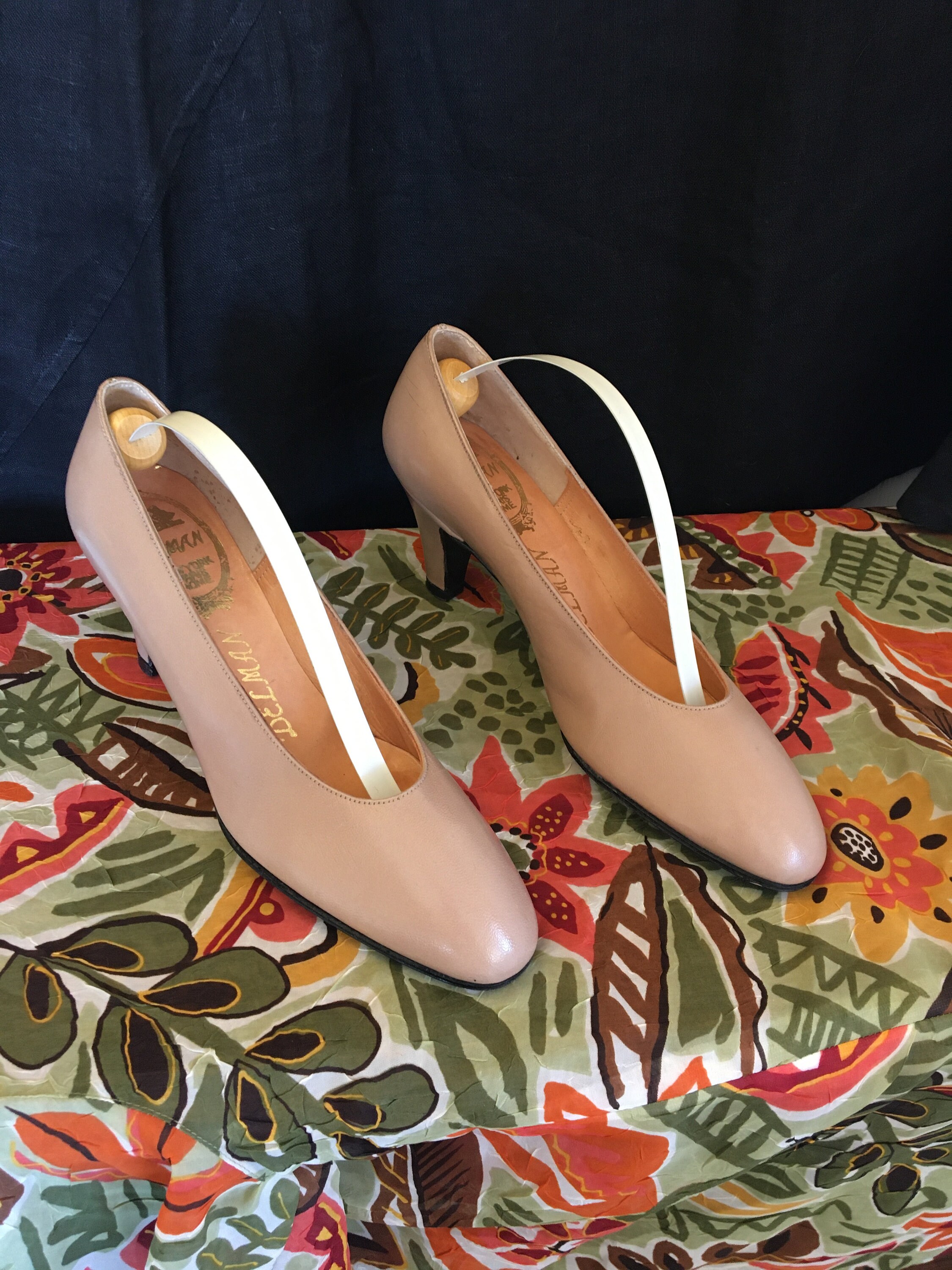 Vintage Delman Taupe Kid Leather Pumps Size 5B, Like-new, Vintage From ...