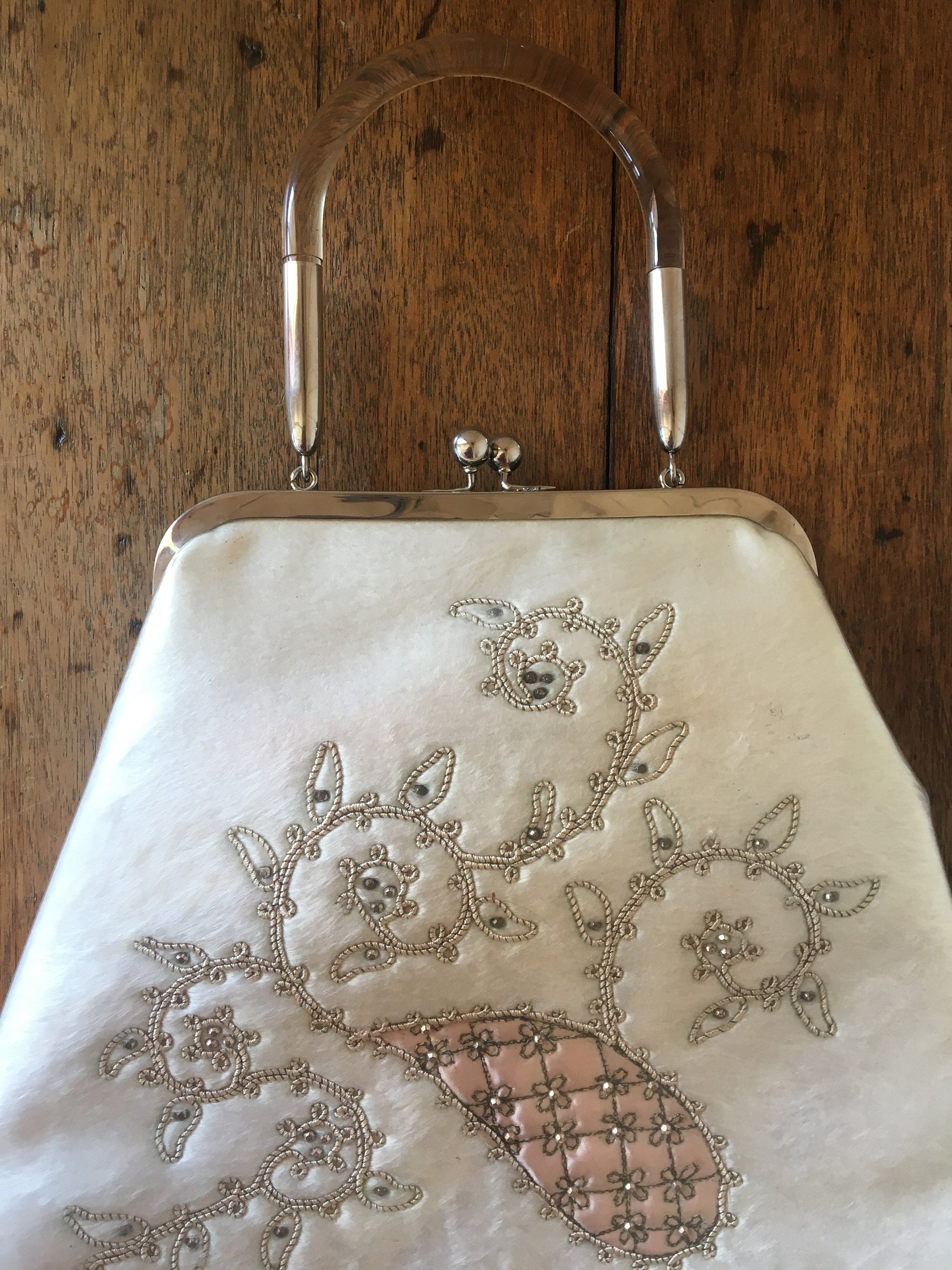 Large Lucite Top Handle 1950's Stylecraft Miami Handbag W/faux Fur ...