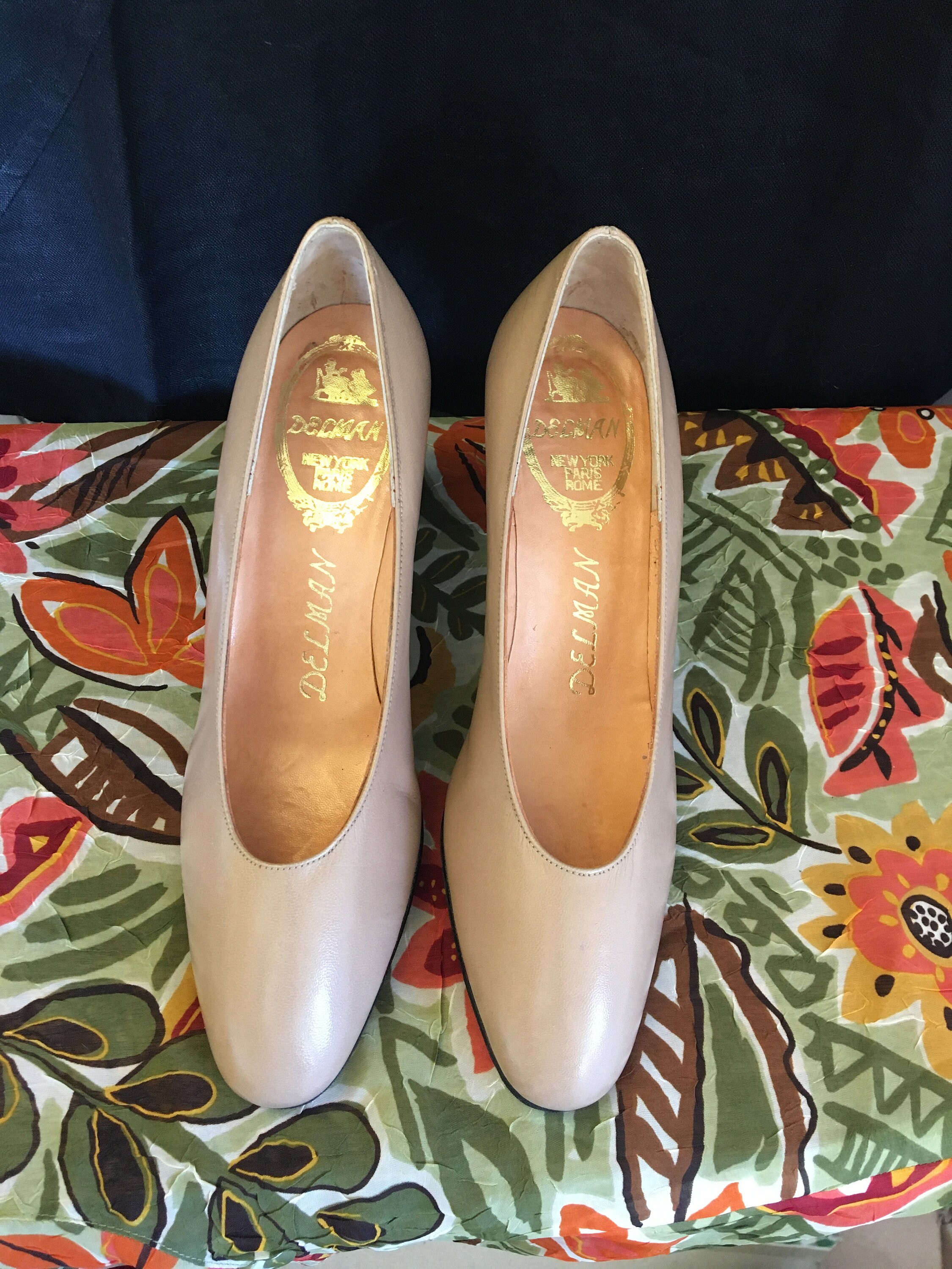 Vintage Delman Taupe Kid Leather Pumps Size 5B Like-new - Etsy