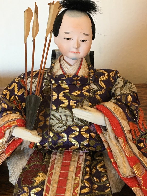 Japanese Warrior Samurai Figurine With Multi-color Robe - Etsy