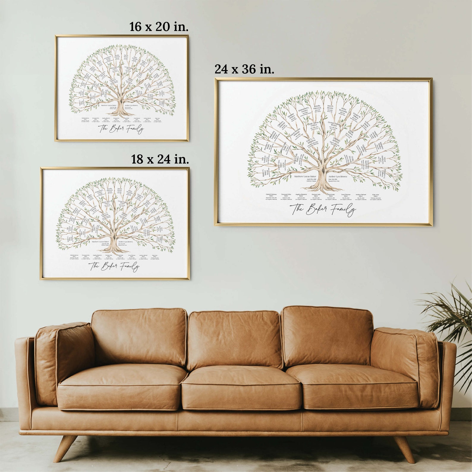 Personalized Family Tree Art Gift for Mom Custom Gift Family Reunion ...