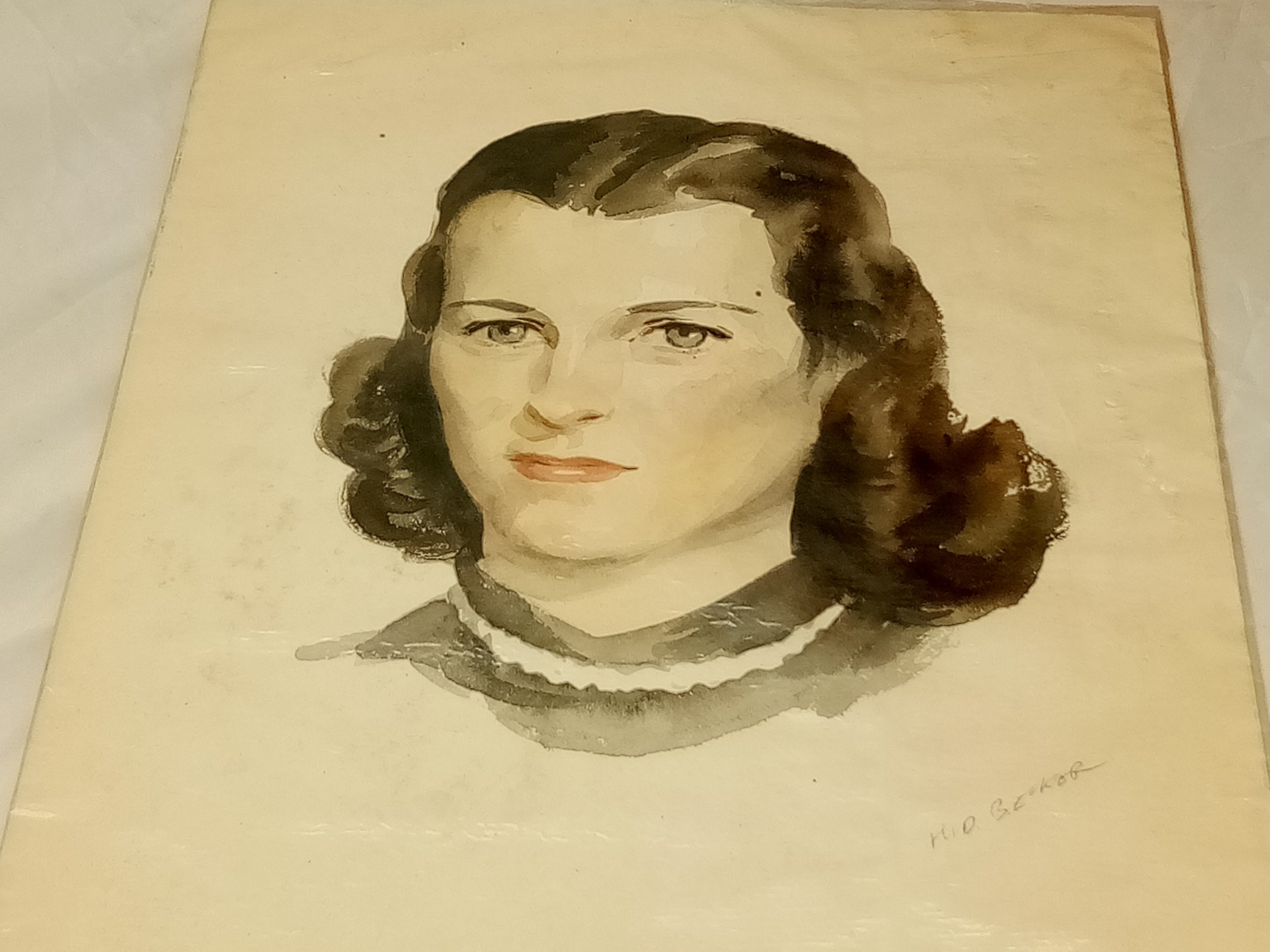 H D BECKER American Artist 1914-1995 SIGNED Original Young WOMAN ...